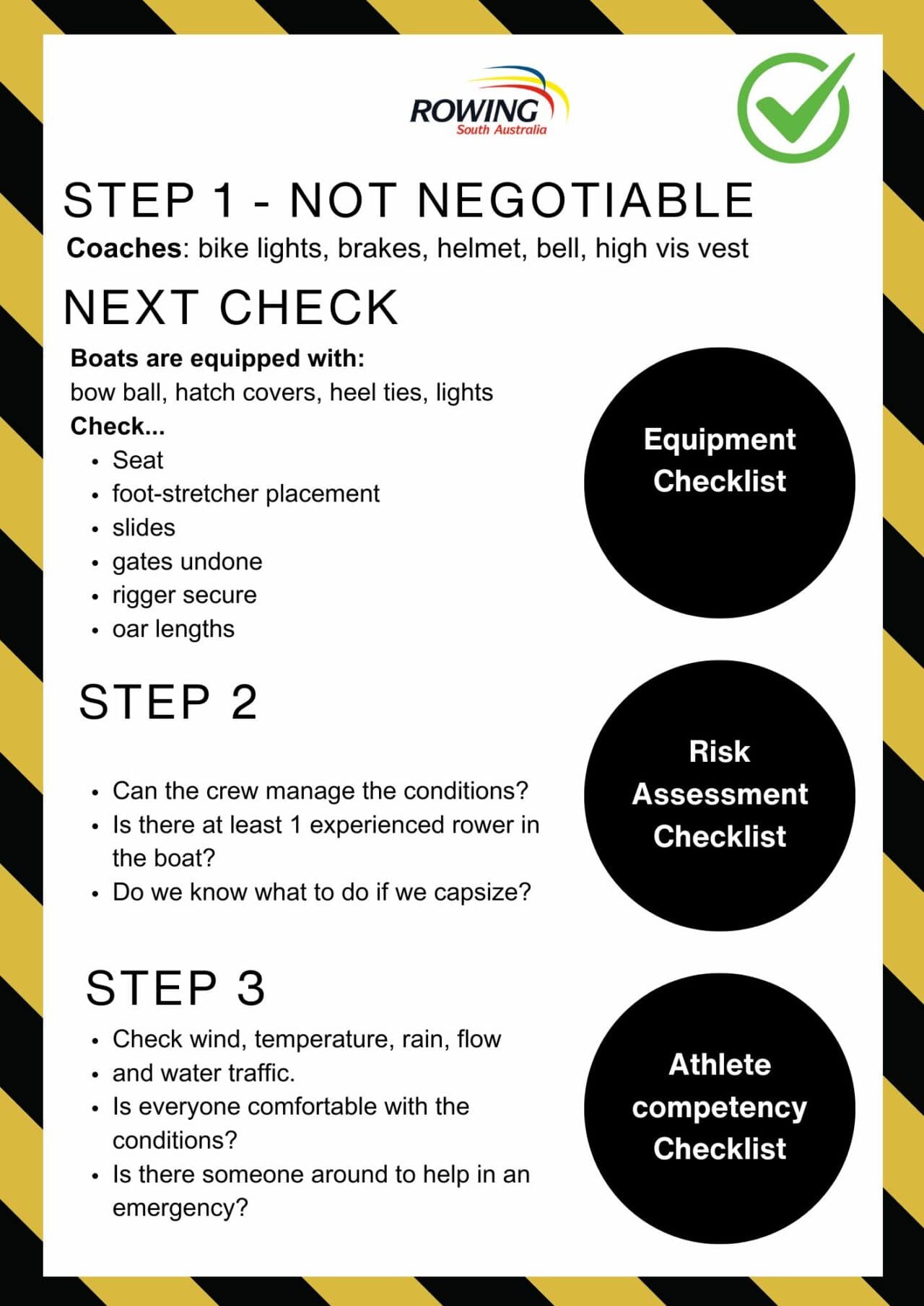 Safety Information - Rowing South Australia